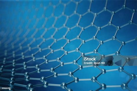 3d 렌더링 추상 나노기술 육각 기하학적 양식 클로즈업 개념 그래 핀의 원자 구조 개념 그래 분자 구조 그래핀에 대한 스톡 사진 및 기타 이미지 Istock