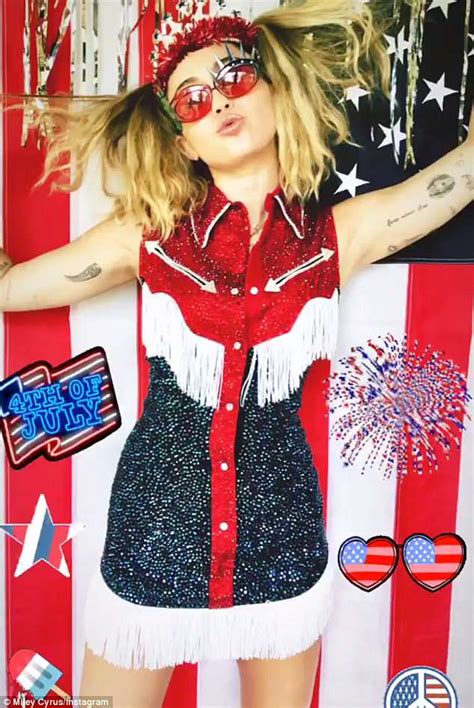 Miley Cyrus Shows Her Attractive Bikini Body On A Bald Eagle Float