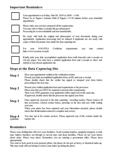 Dfa Form Pdf Passport Receipt Worksheets Library