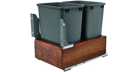 Rev A Shelf WC WN DM SC Wood Classics W Walnut Bottom Mount Pull Out Double Qt