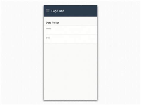 date picker mobile responsive