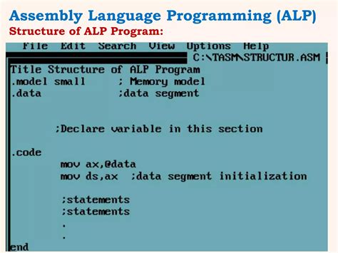 Introduction To Assembly Language Programming Ppt