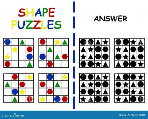 Four Simple Colorful Sudoku Four By Four Vector Illustration Stock Vector Illustration Of