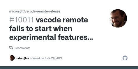 vscode remote fails to start when experimental features not enabled on