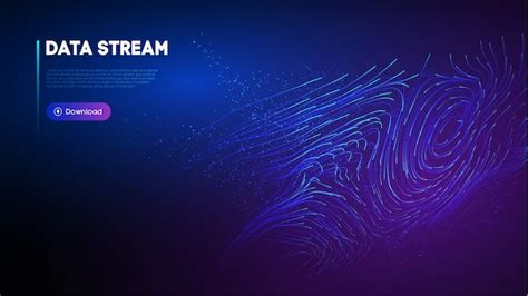 Premium Vector Abstract Purple Data Stream Abstract Digital Background Cloud Technology Big
