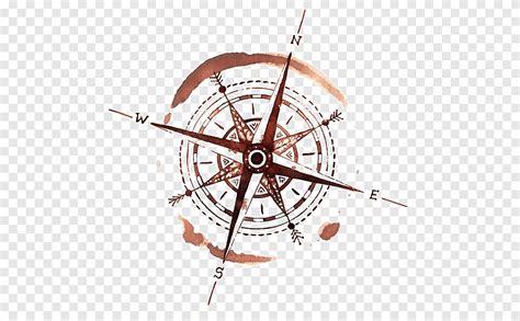 무료 다운로드 갈색 나침반 그림 나침반 장미 문신 잉크 바람 장미 바람 각도 잉크 Png Pngegg