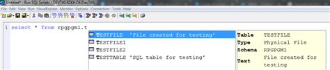 Difference In Run SQL Scripts RPGPGM COM