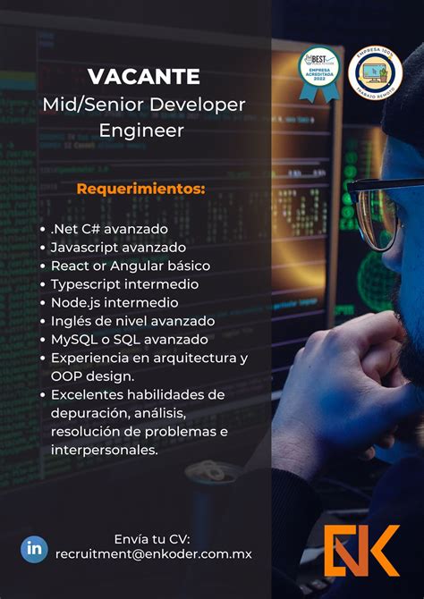 Enkoder On Linkedin Software Senior Mid Developer Backend