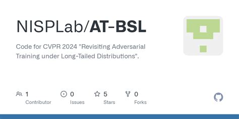 GitHub NISPLab AT BSL Code For CVPR Revisiting Adversarial Training Under Long Tailed