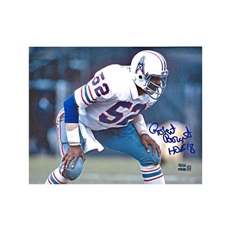 Robert Brazile Signed Oilers 8x10 Photo Inscribed Hof 18 Cx By