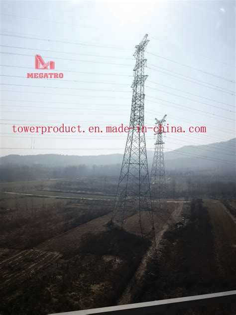 Megatro Multi Circuit 220kv Line Steel Transmission Tower 220kv Muti Circuit Transmission