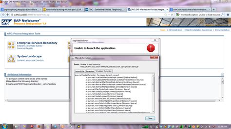 solved sap pi integration builder jlnp connectivity erro sap
