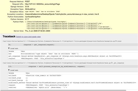 Django Models Getting Error Type Object User Has No Attribute