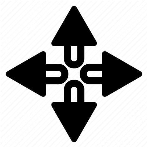 Arrow Down Expand Left Pointer Right Up Icon