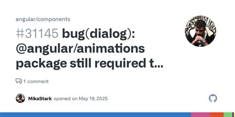 Bugdialog Angularanimations Package Still Required To Use Matdialogharness · Issue 31145