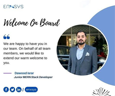 dawood israr on linkedin i am glad to share that i have joined enxsys