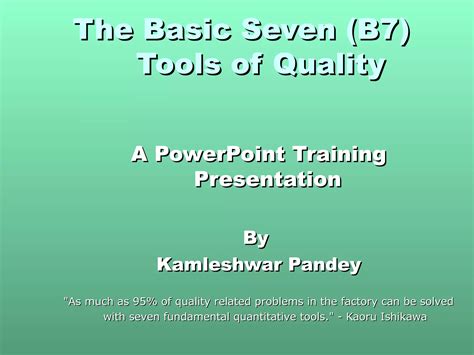 Quality Tools For Improvement Ppt
