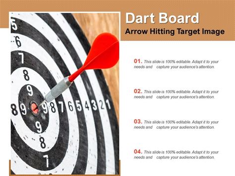 Dart Board Arrow Hitting Target Image PowerPoint Slide Template Presentation Templates PPT