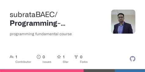Github Subratabaec Programming Fundamentals Nano Degree Programming Fundamental Course