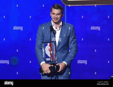 Nba Player Luka Doncic Of The Dallas Mavericks Accepts The Nba Rookie