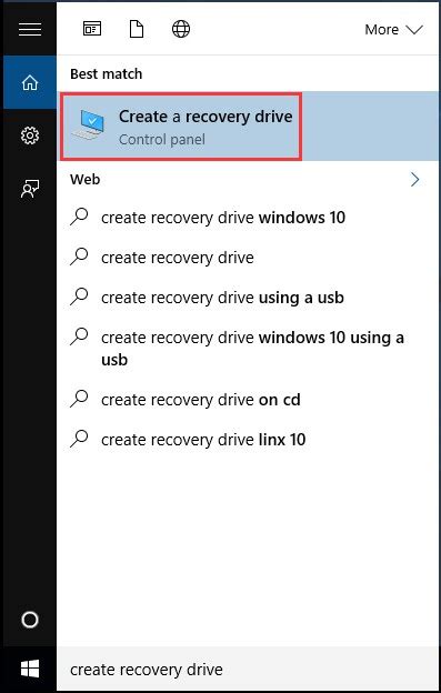 Cant Create Recovery Drive Windows 10 Solutions Here Minitool Partition Wizard