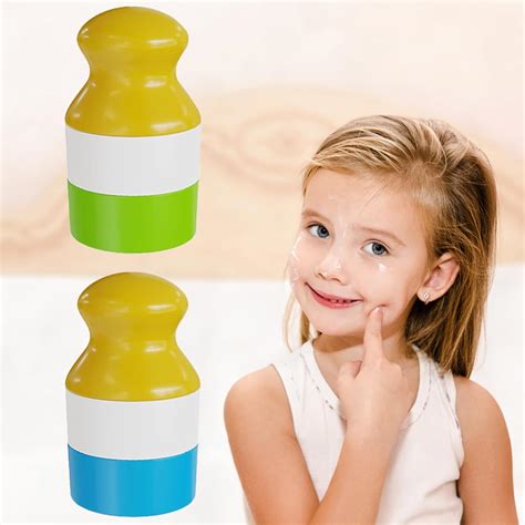 2pcs Sunscreen Applicator Refillable Roll On Sunscreen Applicator