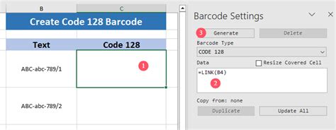 Code 128 Barcode Generator Excel Add In Free Download How To Generate Barcode Code 128 In