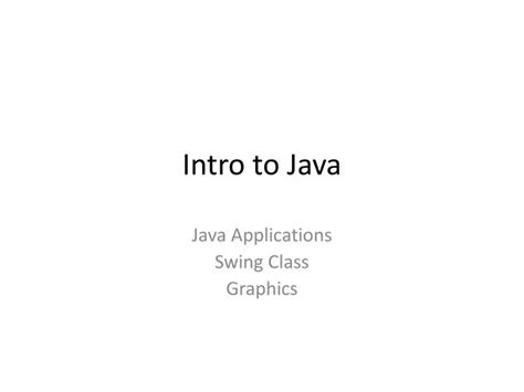 PPT Intro To Java PowerPoint Presentation Free Download ID