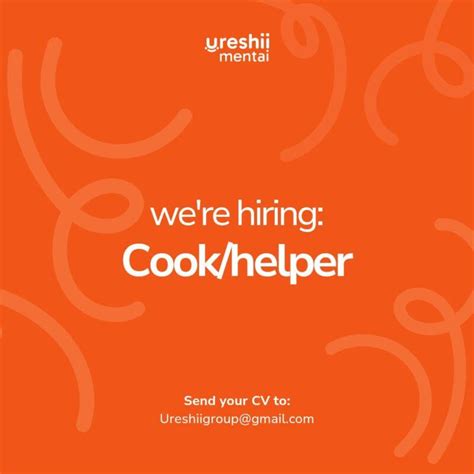 Lowongan Kerja Cookhelper Di Ureshii Mentai Lokerbandungid