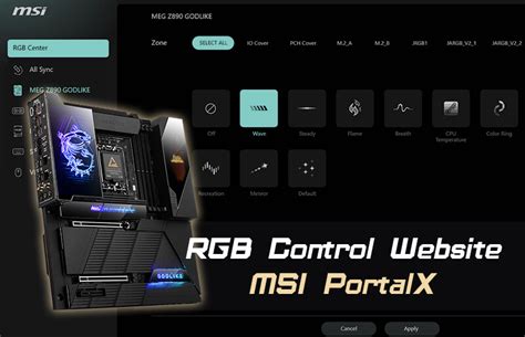 Msi Announces Msi Portalx Upcoming Rgb Control Website Techpowerup