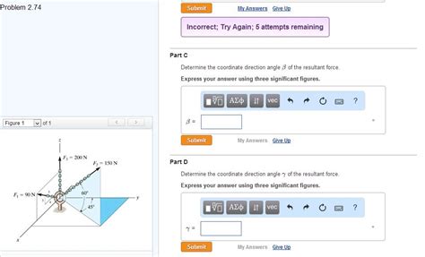 Solved Problem 2 74 Part A Determine The Magnitude Of The