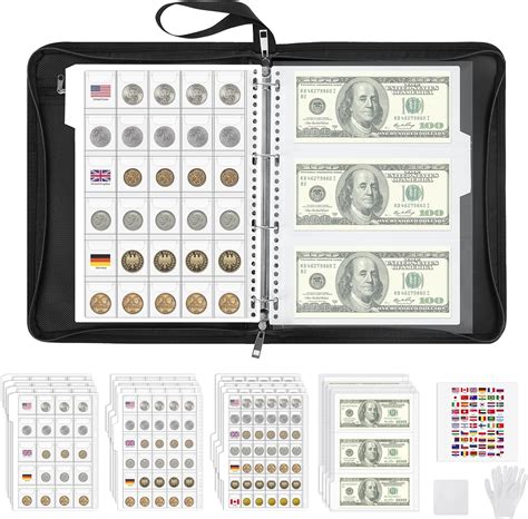 Moko Coin Collection Book 356 Pockets Fireproof Album