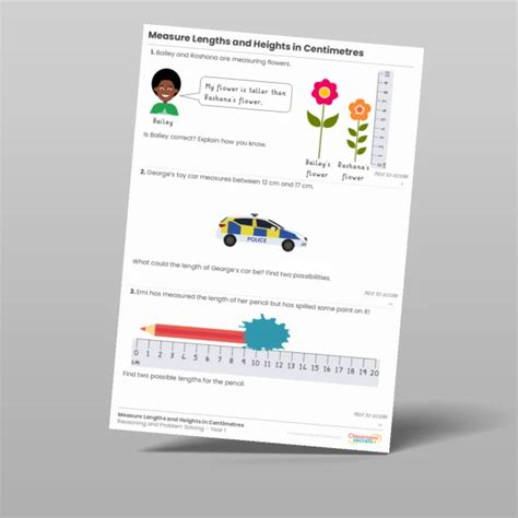 Year 2 Measure In Centimetres Reasoning And Problem Solving 2 Resource