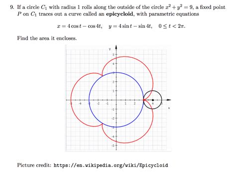 Solved If A Circle Ci With Radius Rolls Along The Chegg Com