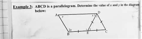 solved example z abcd is parallelogram determine the value of x und