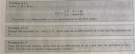 Solved Problem 4 1 5 Define F RR By F X X20 If XQ Chegg Com