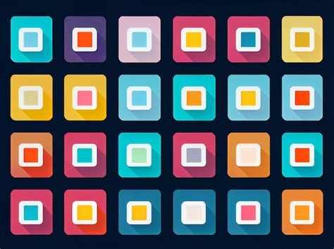 Premium AI Image Basic Sheer Flat Icons Background Image