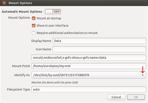 automount how do i get my internal hdd to mount at startup disks