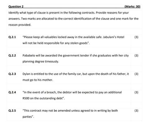 Solved Question Marks Identify What Type Of Clause Chegg