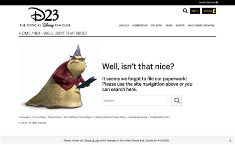 ディズニー公式サイト群のエラーページ集 Varlogjsoizo