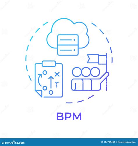 Bpm Tool Blue Gradient Concept Icon Stock Vector Illustration Of Isolated Graphic 314755430