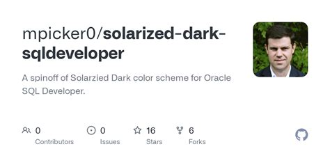 Github Mpicker0solarized Dark Sqldeveloper A Spinoff Of Solarzied