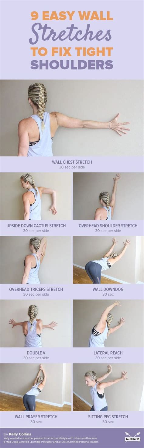 9 Soothing Wall Stretches To Release Tight Shoulders Easy Yoga