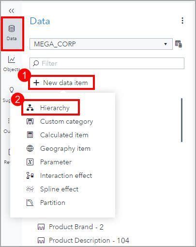 creating hierarchies to use in sas visual analytics reports