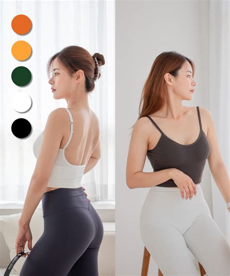 야미핏 💚5color💚노와이어 브라 스포츠 브라탑 백리스 브라렛 심리스 필라테스 요가 헬스 피트니스