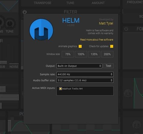 Play Music With Helm Synthesizer Trellis M4 Expressive Midi