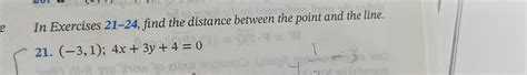 solved in exercises 21 24 ﻿find the distance between the