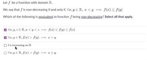 solved let f be a function with domain r we say that f is