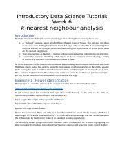 A Practical Guide To K Nearest Neighbour Analysis In Data Science Course Hero