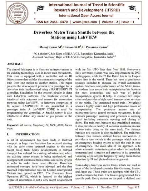 driverless metro train using arduino uno pdf